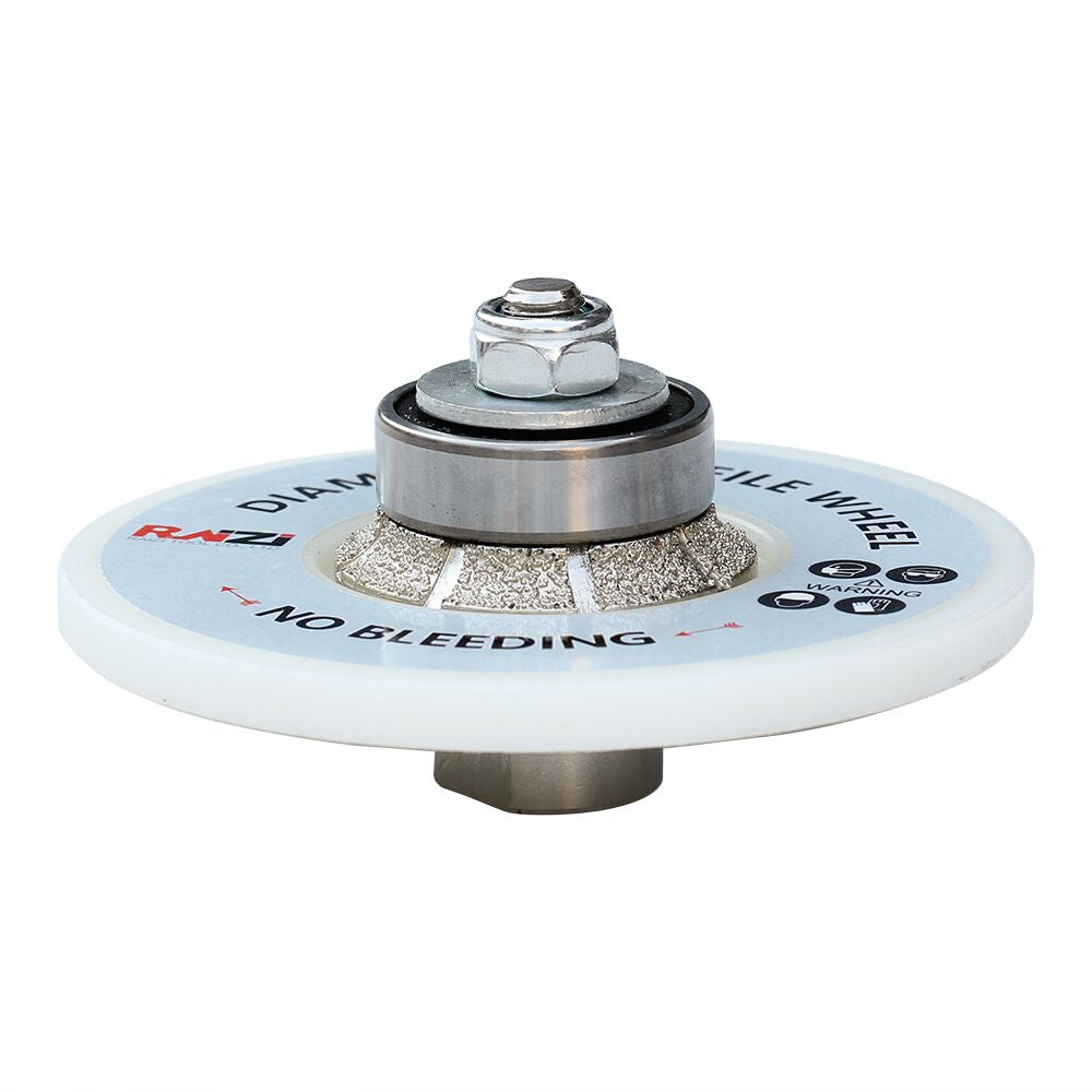 Raizi Vacuum Brazed Diamond Profile Wheel with White Nylon Cover